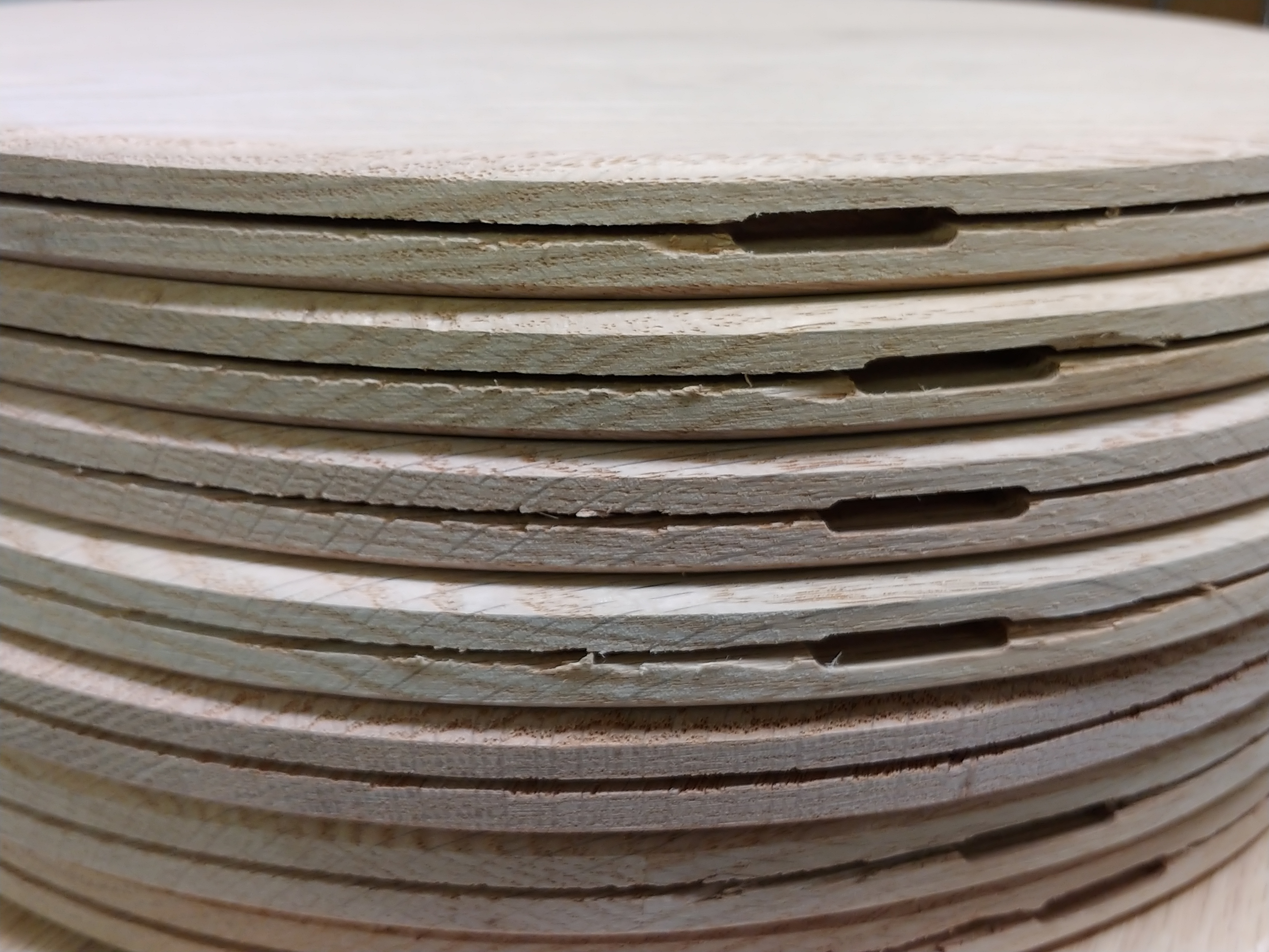 The Country Seat: Base Slotted Round 10" Oak Base ONLY with Handle Slots