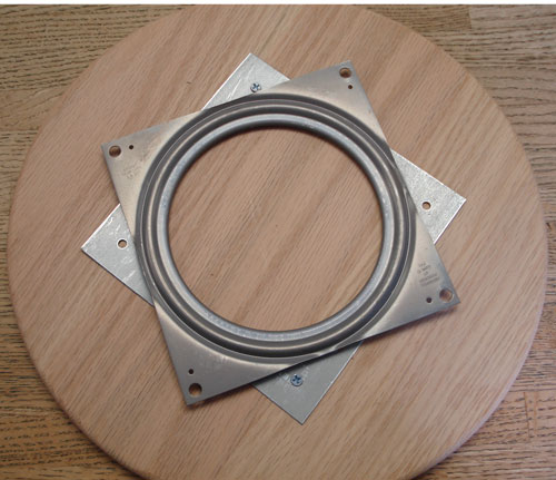 The Country Seat: Base Slotted w/lazy Susan attachment Round 12" Oak