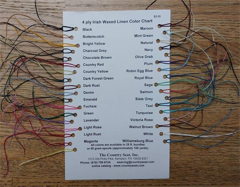 The Country Seat: Irish Waxed Linen 4ply Color Chart