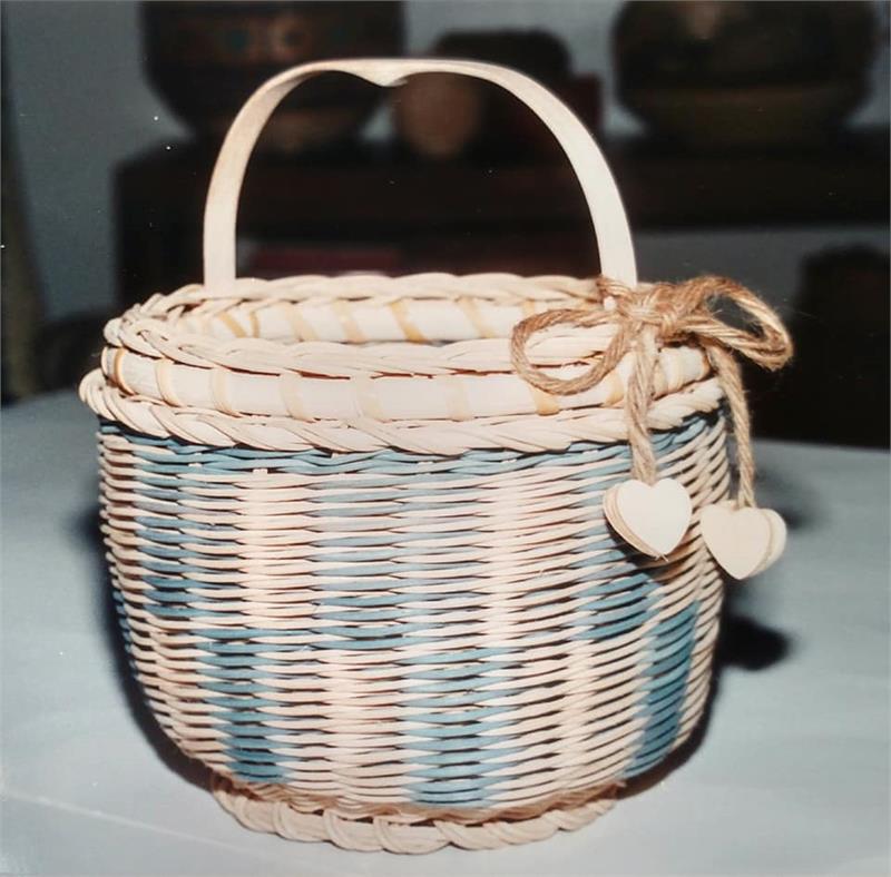 The Country Seat: Pattern - 3 Rim Round Reed Muffin Basket by Klann