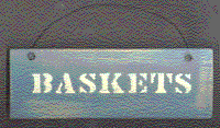 The Country Seat: Basket Sign Antique Blue